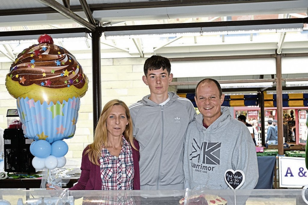 Sue, son Aaron and Husband Mike of Lick the Spoon